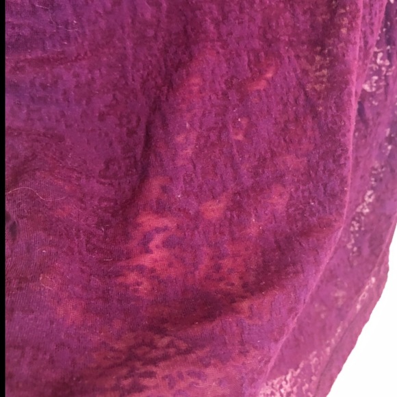 Poof! | Tops | Poof Purple Sheer Long Sleeve Top | Poshmark